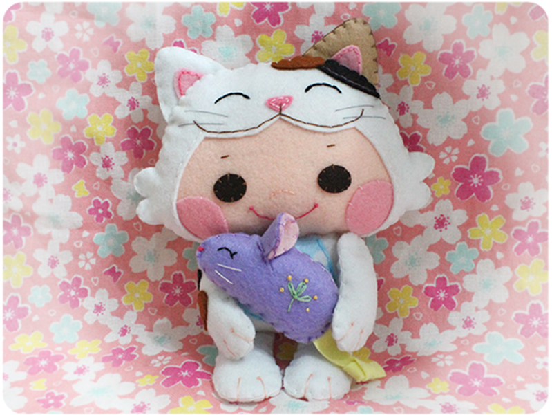 Little Cat Kid And Miss Rat - Pdf Doll Pattern on Luulla