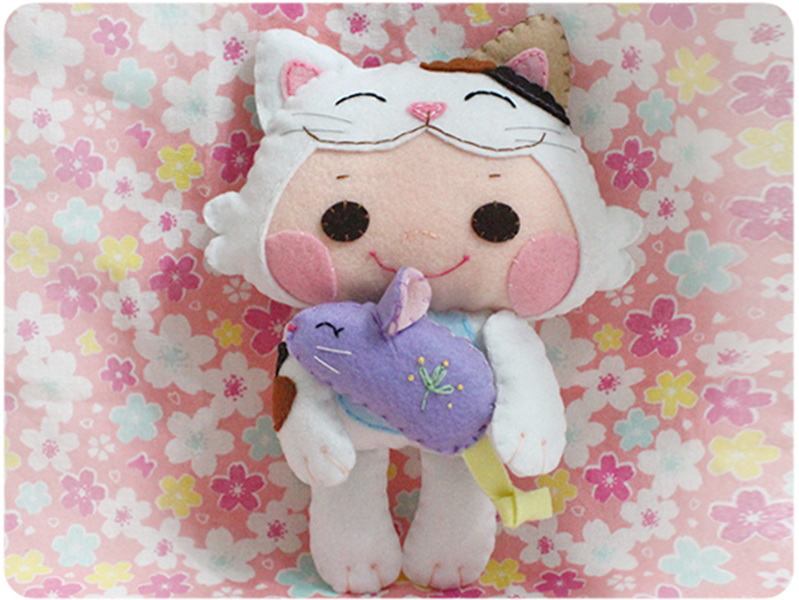 Little Cat Kid And Miss Rat - Pdf Doll Pattern on Luulla